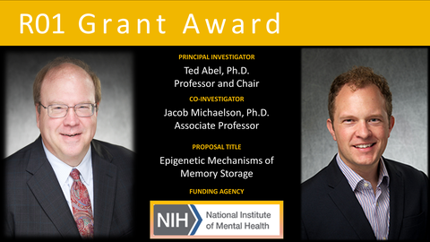 Congratulations to program faculty members Ted Abel and Jacob ...
